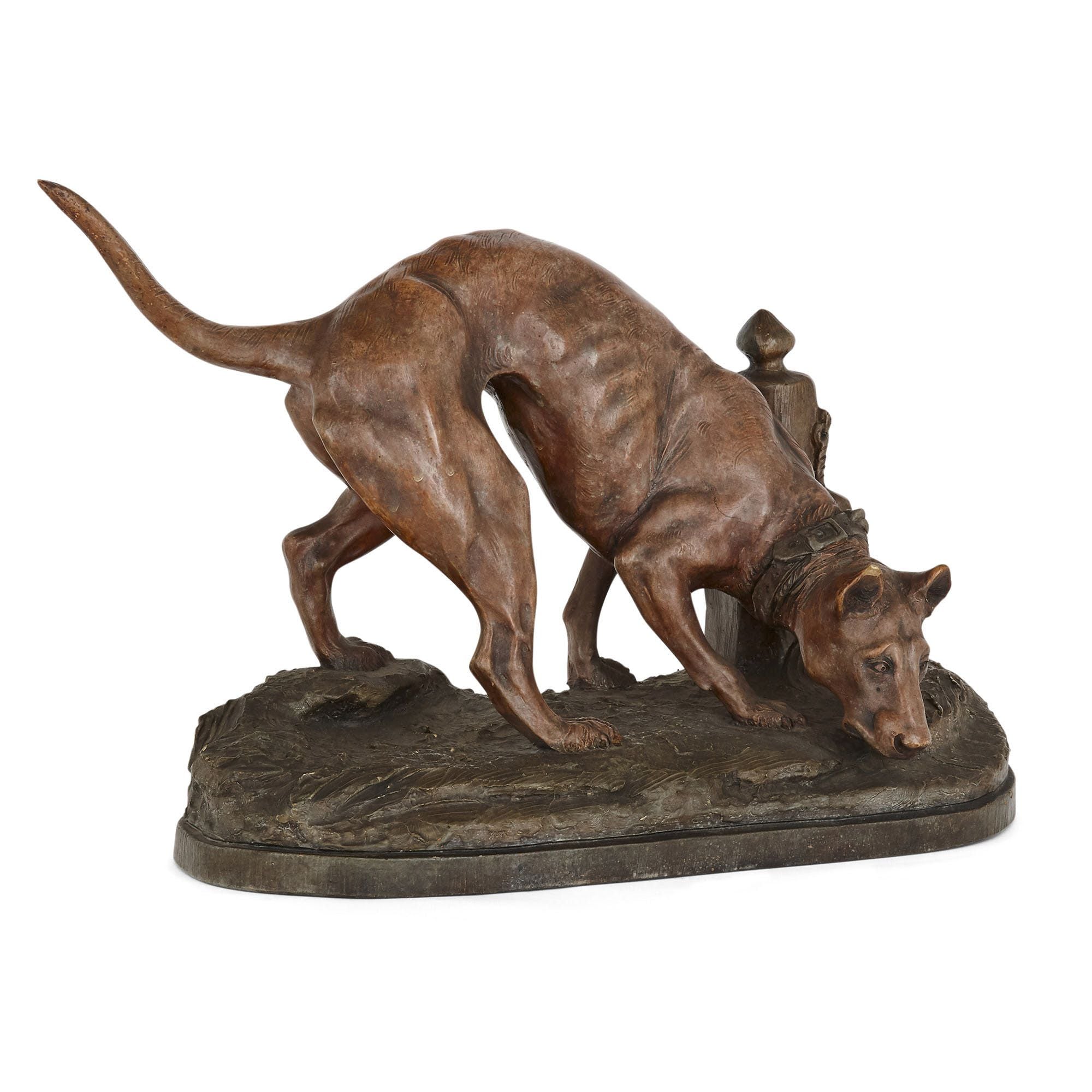 Antique Belgian terracotta model of a dog | Mayfair Gallery
