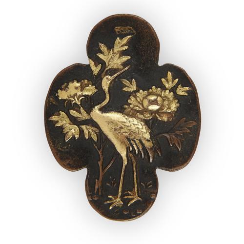 Collection of mixed metal Japanese Shakudo plaques | Mayfair Gallery