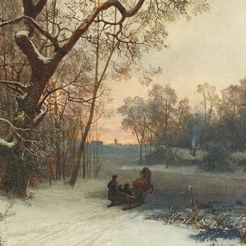 'Winter Landscape', oil painting by Oscar Törnå | Mayfair Gallery