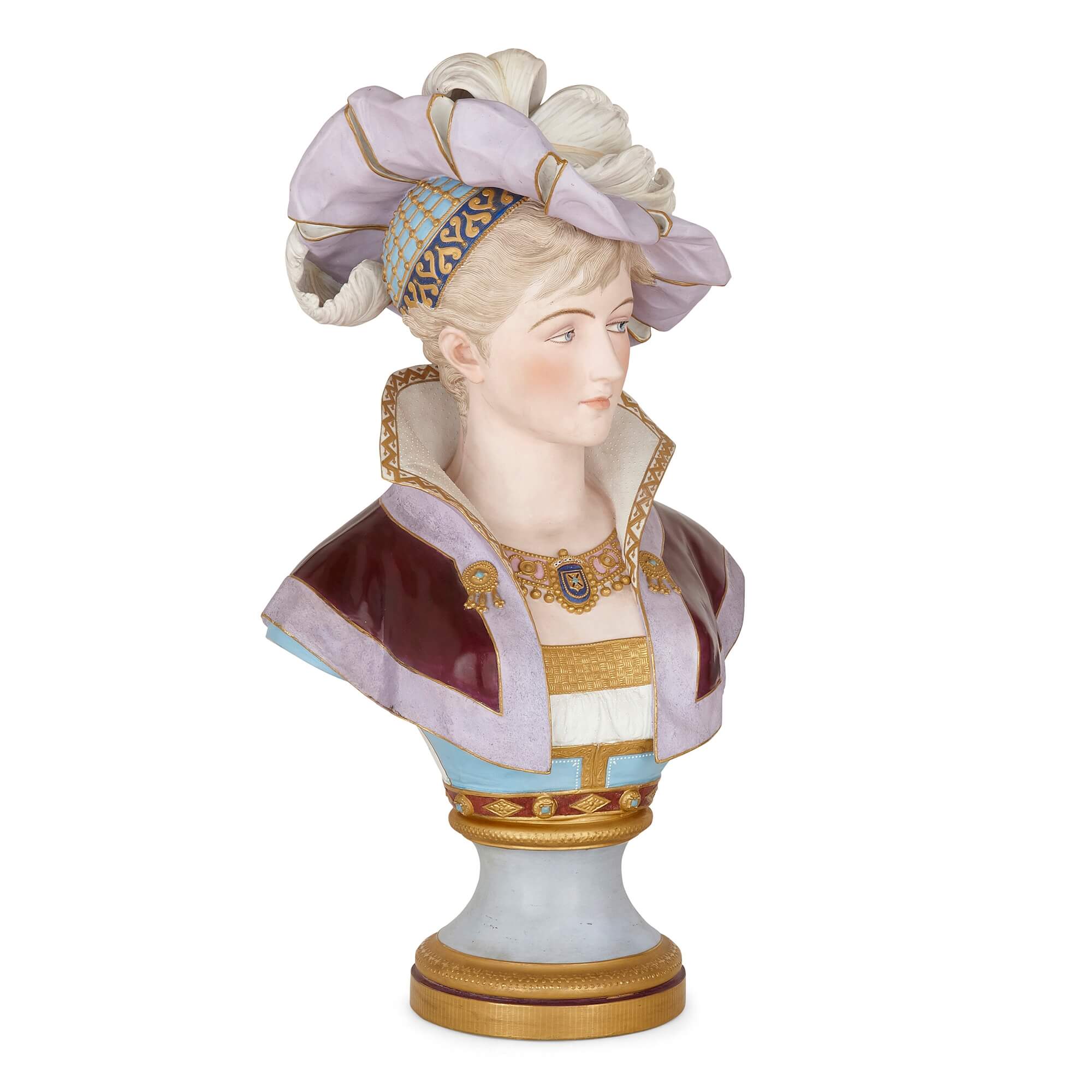 Antique French bisque porcelain bust after Paul Duboy | Mayfair Gallery