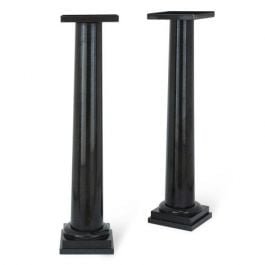 Pair of antique Italian black granite columns | Mayfair Gallery
