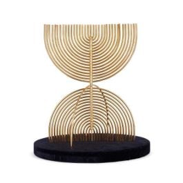 'The Agam Menorah' gold plated sculpture by Yaacov Agam | Mayfair Gallery